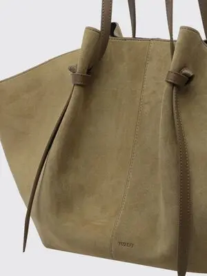 Yuzefi Large Mochi Suede Calfskin Leather Shoulder Bag - Brown