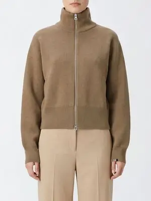 Extreme Cashmere Turtleneck Zip-up Cardigan In Pure Cashmere - Beige