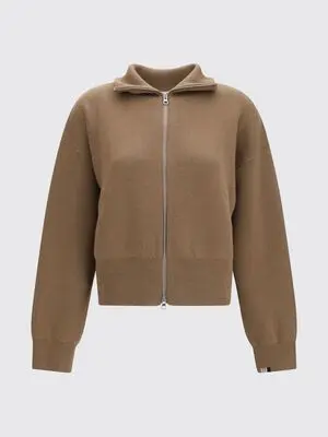 Extreme Cashmere Turtleneck Zip-up Cardigan In Pure Cashmere - Beige