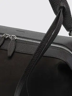 Yuzefi Bento Grained Calfskin Leather Shoulder Bag With Strap - Brown
