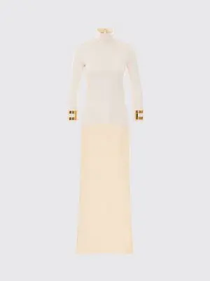 Elisabetta Franchi Long-sleeved Turtleneck Top In Jersey With An Asymmetric Hem