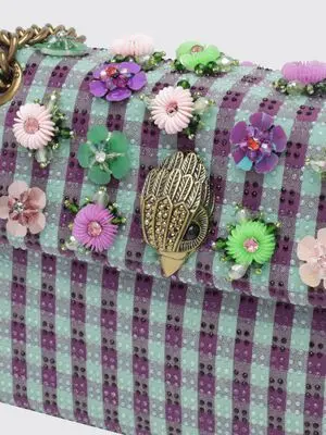 Kurt Geiger Floral Embroidered Mini Crossbody Bag With Rhinestones