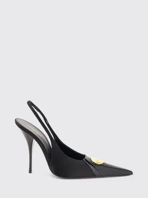 Saint Laurent Louis Patent Leather Slingback Pumps With Stiletto Heel - Black