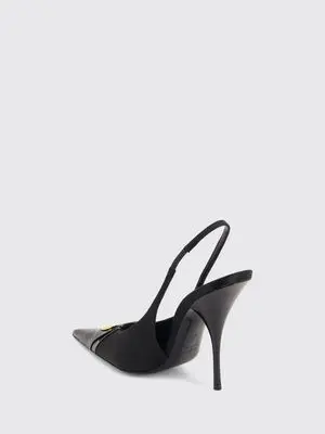 Saint Laurent Louis Patent Leather Slingback Pumps With Stiletto Heel - Black