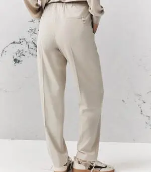 Marella Drawstring Straight Trousers