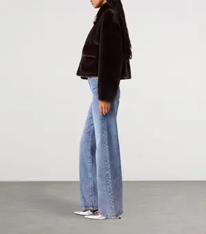 Maje Faux Fur Cropped Jacket