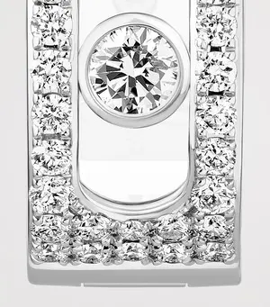 Messika Move Noa White Gold And Diamond Hoop Earrings