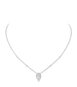 Messika Fiery White Gold And Diamond Pendant Necklace - Silver