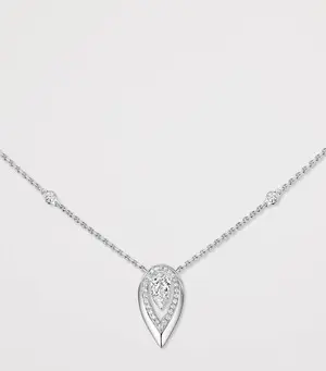 Messika Fiery White Gold And Diamond Pendant Necklace