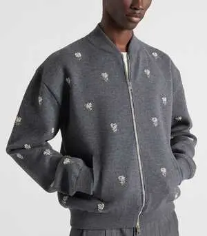Givenchy Wool Embroidered Bomber Jacket