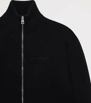 Givenchy Wool-cashmere Couture Seam Zip-up Cardigan