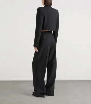 Givenchy Wool-mohair Wide-leg Trousers