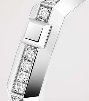 Messika Moderniste White Gold And Diamond Small Pavé Ring