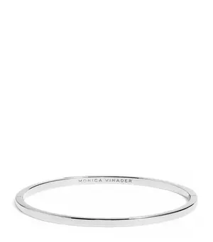 Monica Vinader Sterling Essential Slim Bangle - Silver