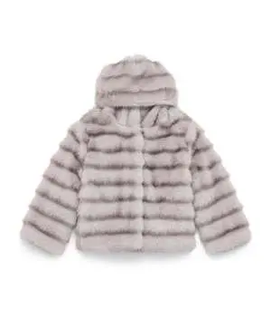 Monnalisa Faux-fur Hooded Jacket