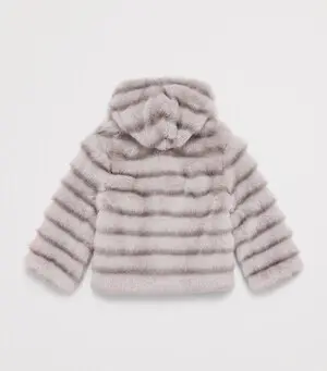 Monnalisa Faux-fur Hooded Jacket
