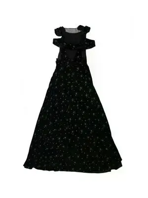 Valentino Garavani Star-print Cold-shoulder Dress - Black