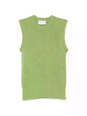 DANIELE FIESOLI Crew Neck Knitted Vest - Green