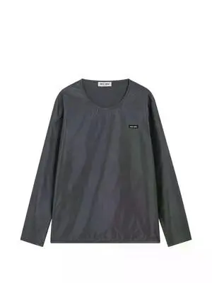 Miu Miu Logo-patch Long-sleeve Top