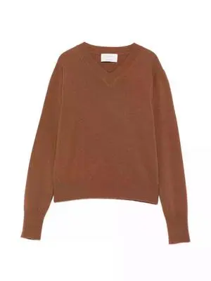 DANIELE FIESOLI V-neck Cashmere Sweater - Brown