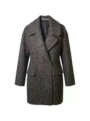 Tagliatore Astrid Herringbone-pattern Wool Coat - Grey