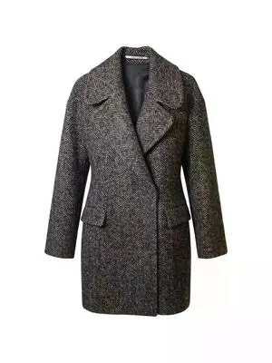 Tagliatore Astrid Herringbone-pattern Wool Coat - Grey
