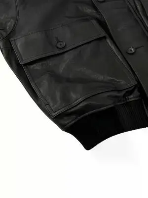 Auralee High-neck Leather Jacket
