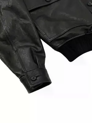 Auralee High-neck Leather Jacket