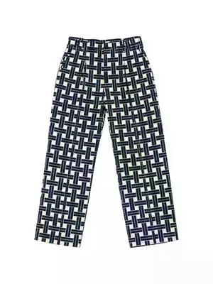 Kenzo Geometric-print Tailored Trousers