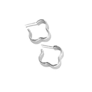 SAINT BOTOLPH Logo Earrings Medium Hoop - Silver
