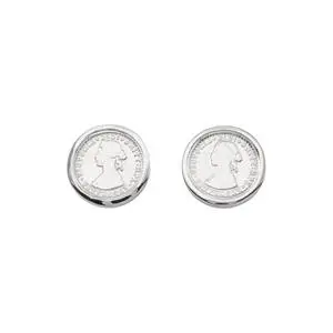 VON TRESKOW Micro Coin Studs - Silver
