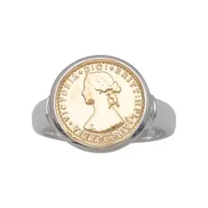VON TRESKOW Mini Coin Ring - Gold