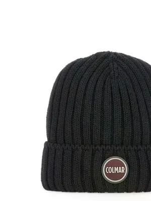 COLMAR Ribbed-knit Logo-patch Beanie Hat