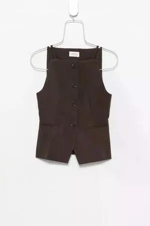 VICOLO Button-up Sleeveless Top