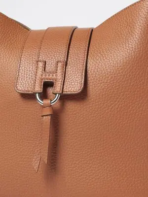 Hogan Trend Hammered Calfskin Shoulder Bag With Adjustable Handle