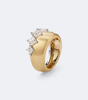 Nikos Koulis Me 18kt Yellow And White Ring With Diamonds