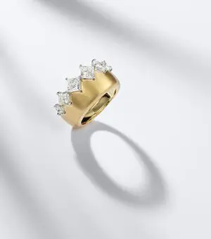 Nikos Koulis Me 18kt Yellow And White Ring With Diamonds