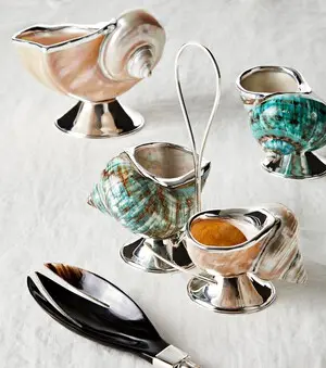 TAVARES 1922 Shell Sterling Silver Salt And Pepper Cellars