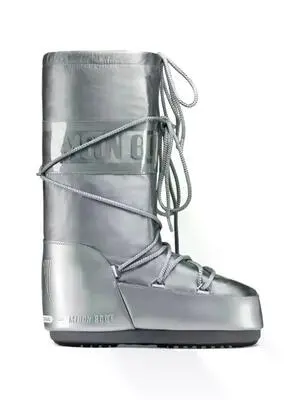 Moon Boot Icon Glance Satin Boots - Silver