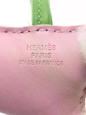 Hermès 2025 Paddy Shearling Bag Charm - Pink