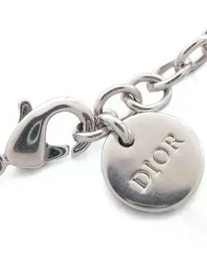 Dior 2010s Cd Logo-detail Rhinestone Bracelet