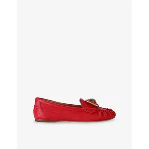 Kurt Geiger Pimlico Leather Moccasins - Red