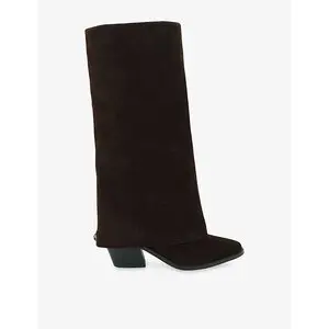 Kurt Geiger Mag Folded Suede Knee-high Boots