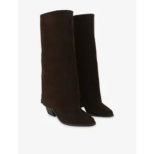 Kurt Geiger Mag Folded Suede Knee-high Boots