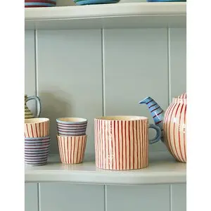 ANNA + NINA Stripe Affair Stoneware Tea Mug Set Of 2