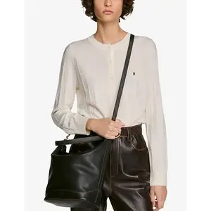 Sandro Logo-embossed Suede Shopper Tote