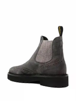 DOUCAL'S Brogue-detail Suede Ankle Boots