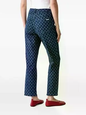Joseph Ribkoff Monogram-print Straight-leg Jeans