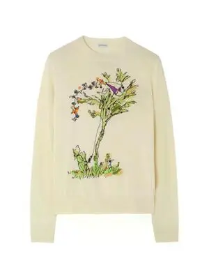 Burberry Wool-silk Brave Little Tree Sweater