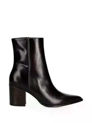 JONAK PARIS Pointed-toe Block-heel Ankle Boots - Brown